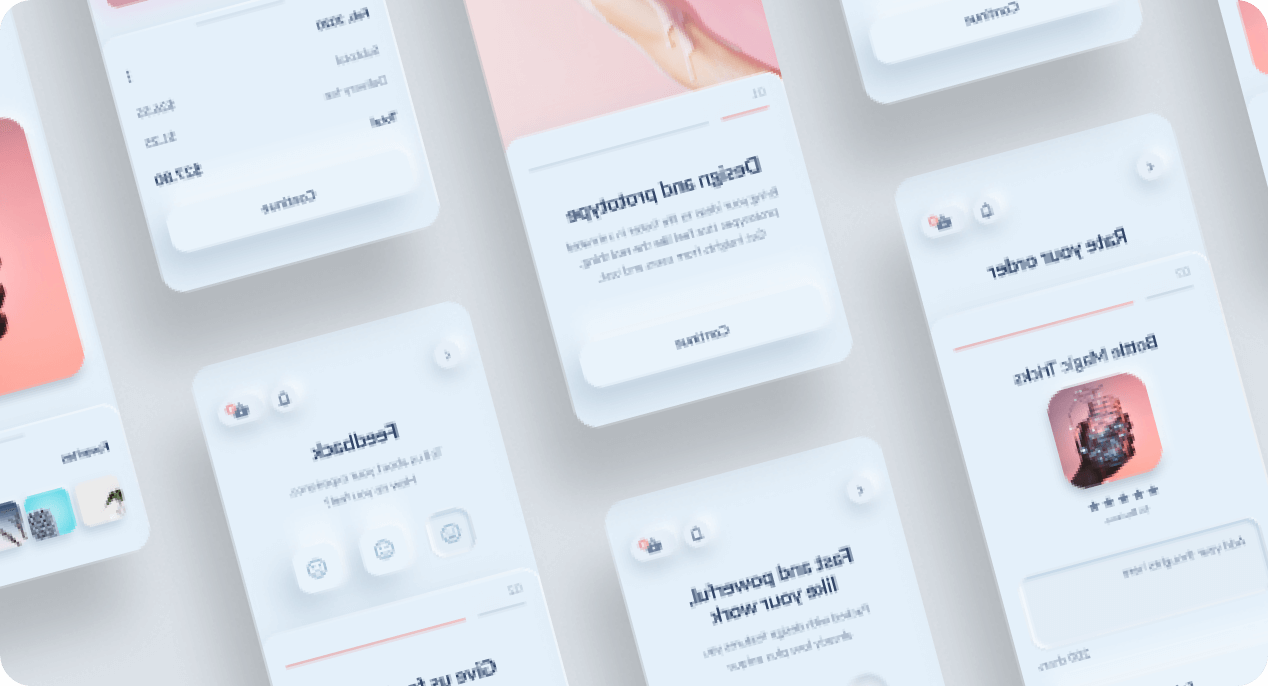 Neumorphic & Skeuomorphic UI App Kit